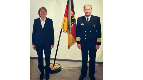 Bundesvorsitzende Imke v. Bornstaedt-Küpper beim Inspekteur Cyber- und ...